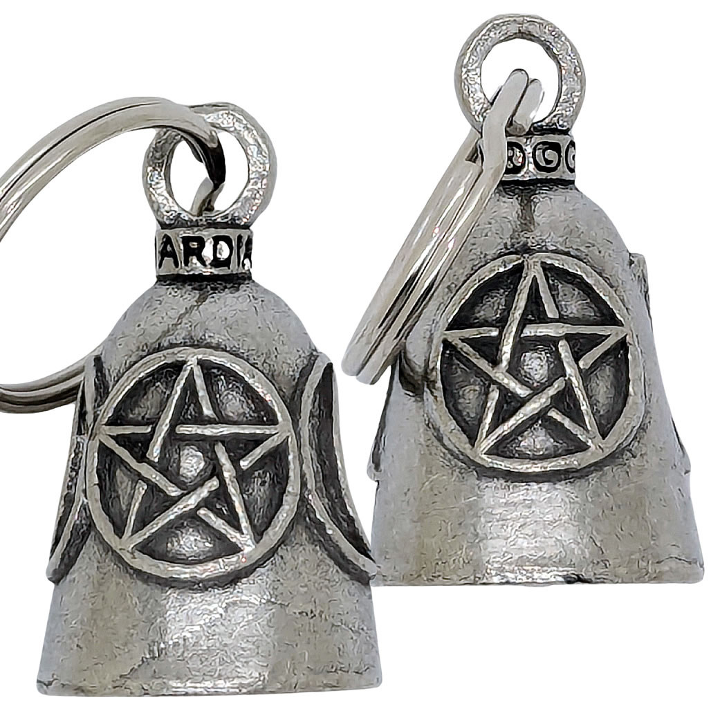 Pentagram Moons Guardian Bell - Biker Bits Australia