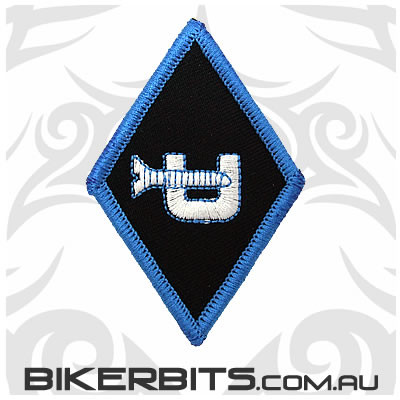 Screw U Light Blue Diamond Patch - Biker Bits Australia