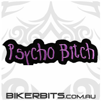 Purple Psycho Bitch Patch - Biker Bits Australia