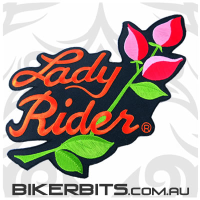 Lady Rider Large Patch - Biker Bits Australia