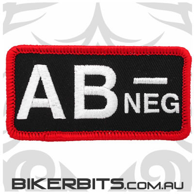 AB- Blood Group Patch - Biker Bits Australia