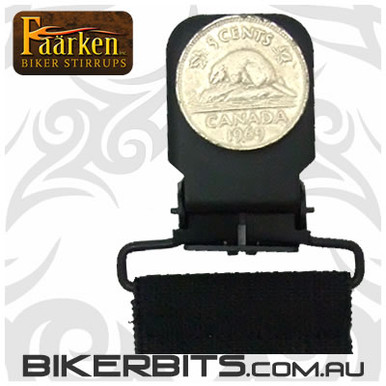 Faarken Biker Stirrups - 69 Beaver Nickel - Biker Bits Australia