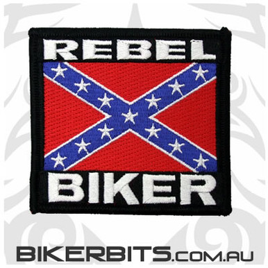 Rebel Biker Flag Patch - Biker Bits Australia