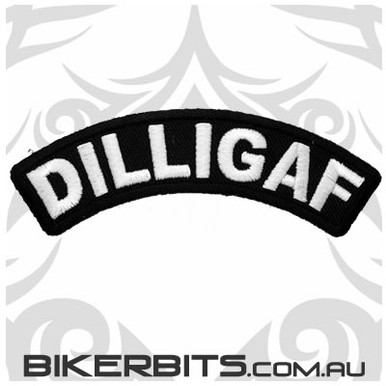 DILLIGAF - Biker Club Rocker Small Patch - Biker Bits Australia