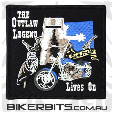 The Outlaw Legend Lives On Ned Kelly Patch - Biker Bits Australia