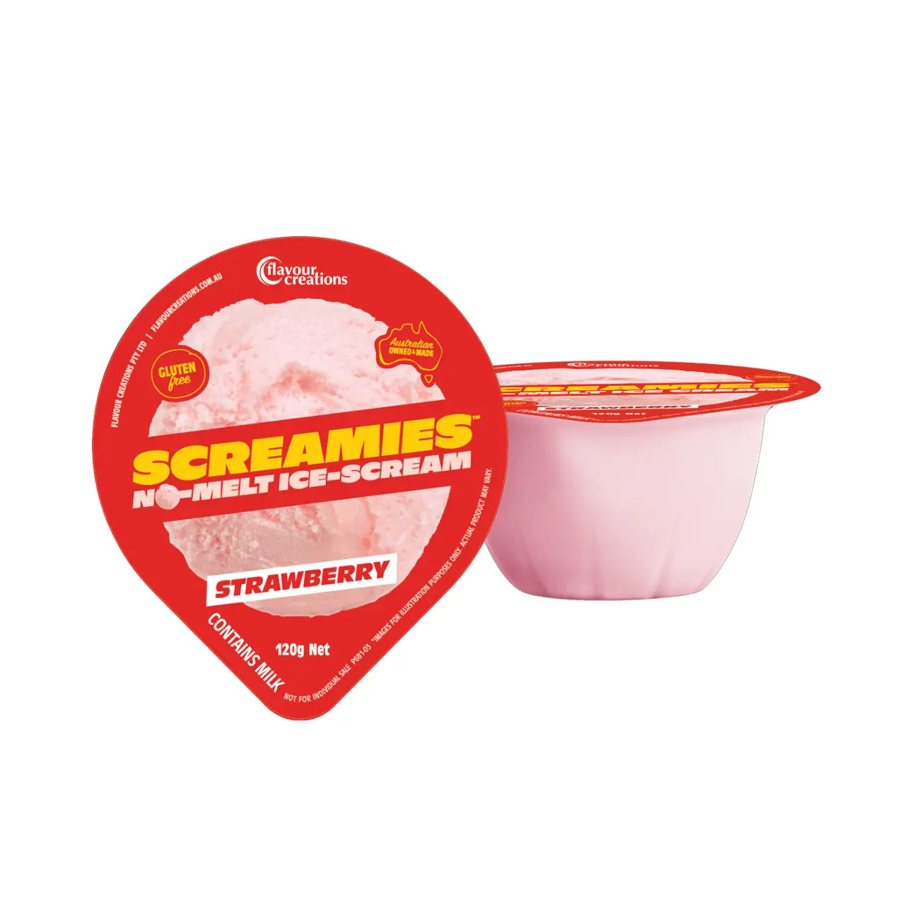 Flavour Creations Screamies Ice Cream 120gm Flavours 12-Pack