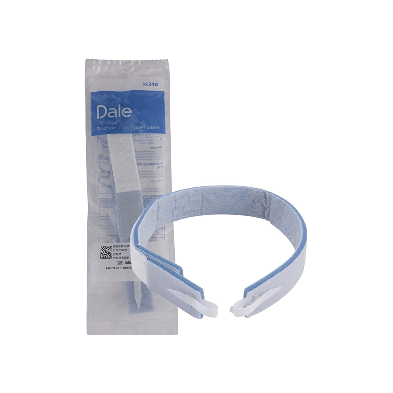 Dale Tracheostomy Tube Holder Blue | Adjustable Fit- 3 Pack