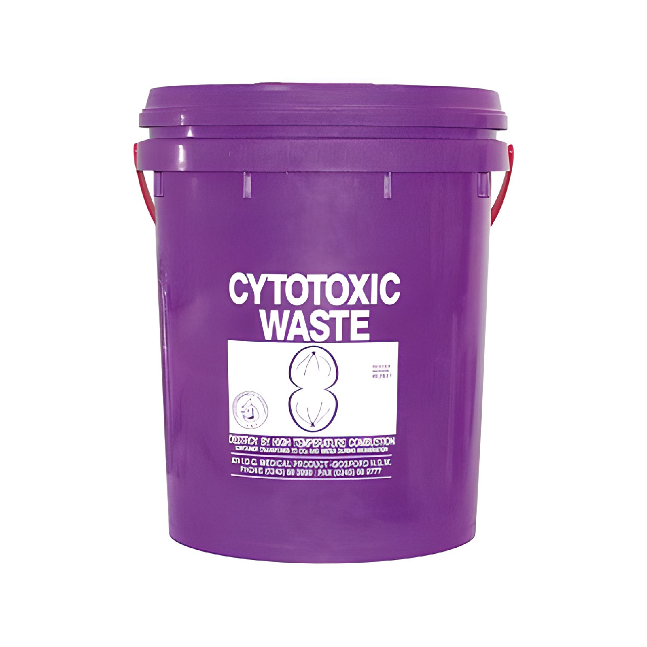 Cytotoxic Waste Disposal Safe 23L Round with Lid Purple