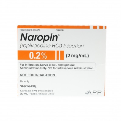 Naropin Plain Injection - Local Anaesthetic - 5 Pack