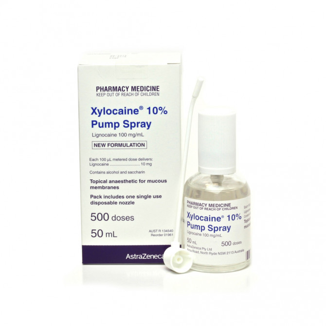 Xylocaine 10% Lidocaine Pump Spray Solution 50mL - Each