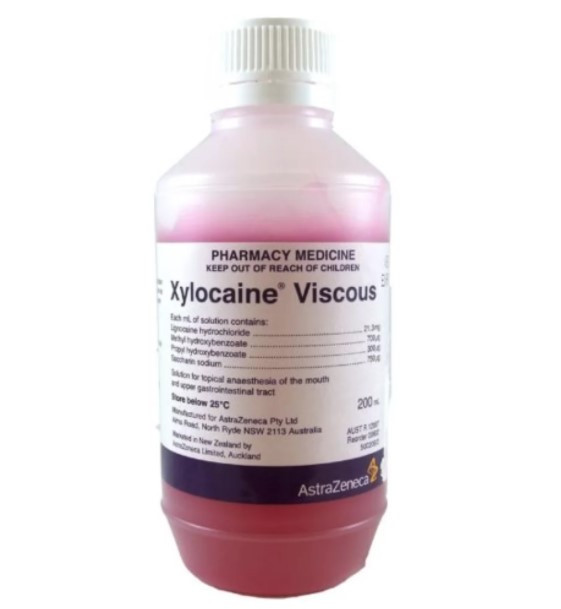 Xylocaine Viscous 2% - Red Solution - 200mL Bottle - Each