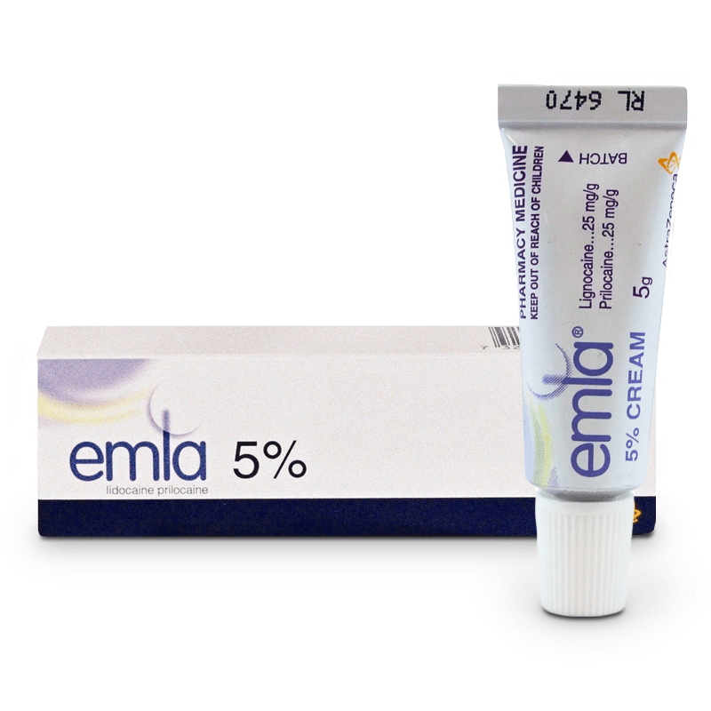 EmLa Cream 5% Lidocaine/ Prilocaine - 5 Grams - 5 Pack