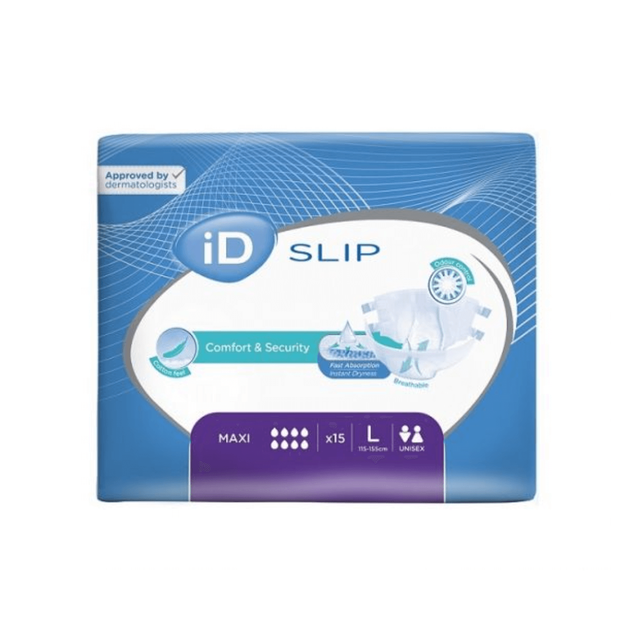 iD Slip Maxi All In One Brief 4500mL Large 115-155cm - 15Pk