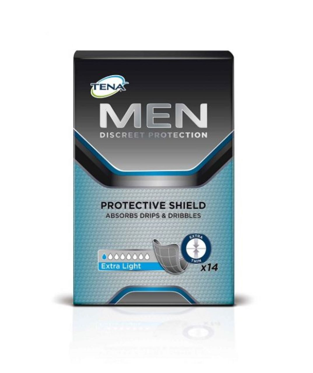 Tena Men Protective Shield Black 180x138mm 98ml - 14 Pack