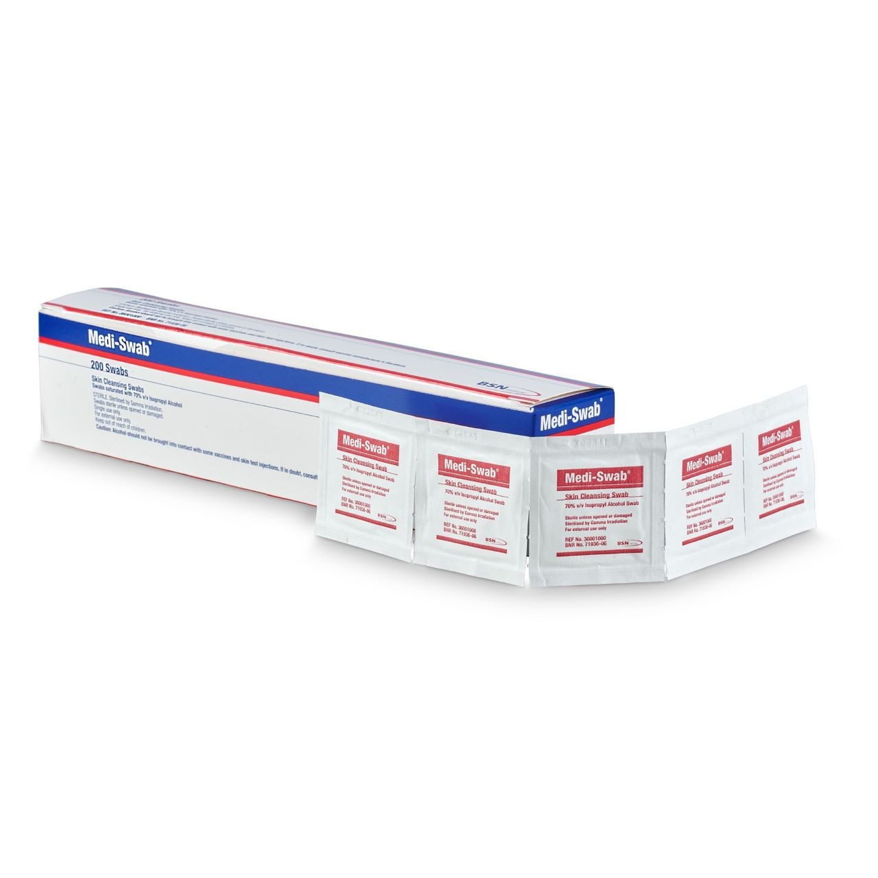 Medi-Swab Alcohol Cotton Absorbent Swabs 2 Ply - 200 Pack