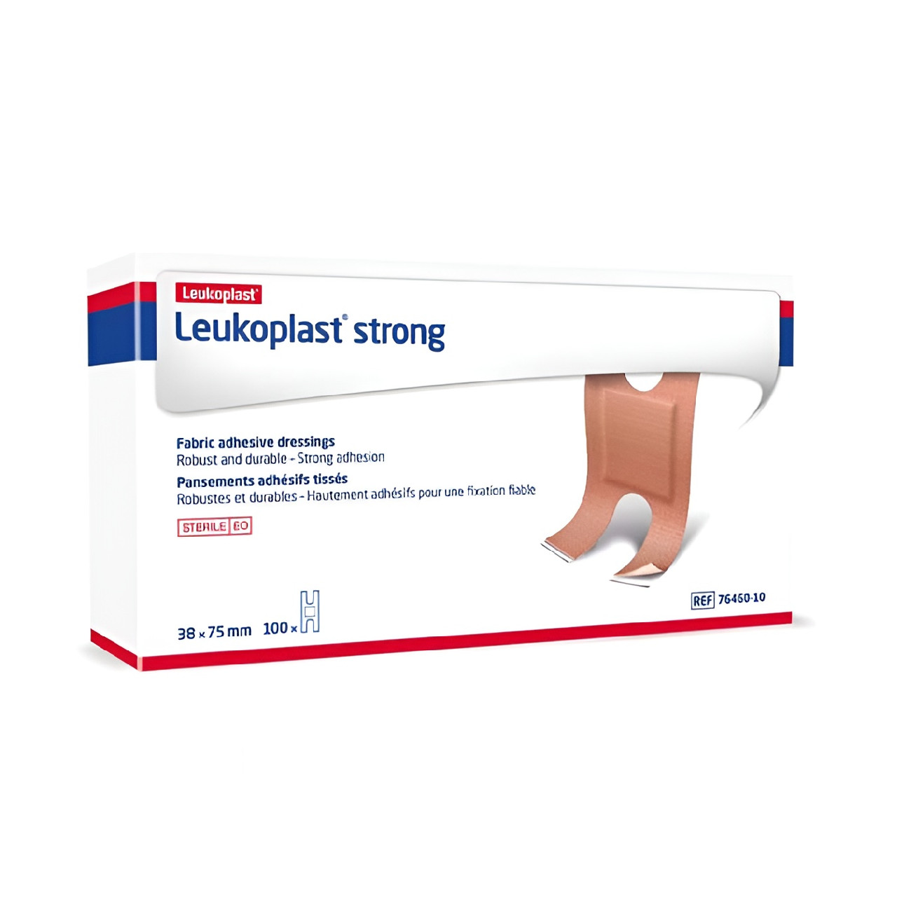 Leukoplast Strong Sterile Knuckle Dressing 38x75mm Tan 100Pk