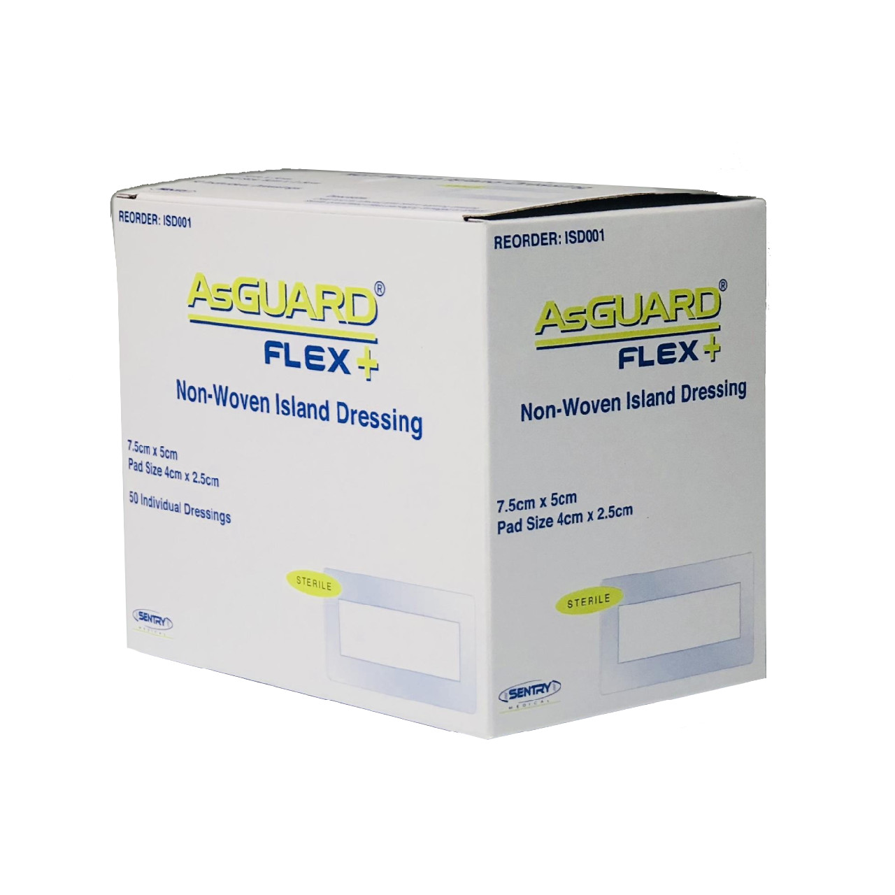 Asguard Flex Non-Woven Island Dressing 7.5 x 5cm - 50 Pack