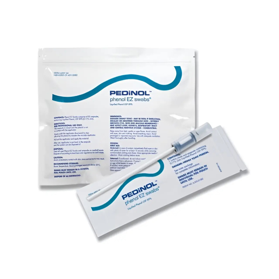 Pedinol Phenol EZ Swabs | Pre-Saturated Swabs - 12 Pack