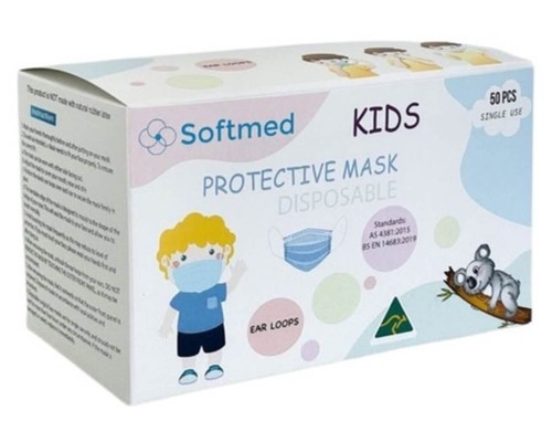 Kids Mask Level 3 Australian Made, 3 Ply, 50 Pack