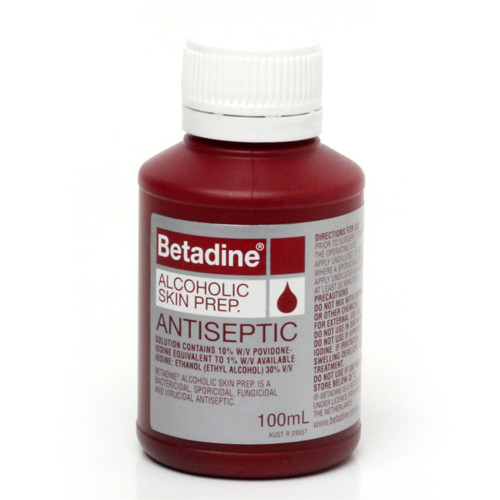 Betadine Alcoholic Skin Preparation Antiseptic 100ml Bottle