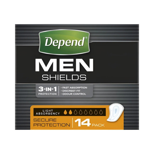 Depend Shields For Men 50ml - 14Pk | Alpha Medical Solutions