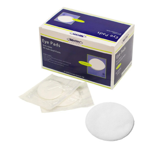 Sentry Eye Pad 8 x 6cm Non-Linting Sterile - 50 Pack