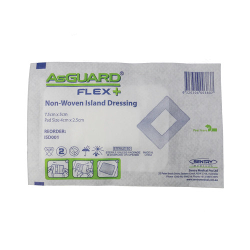 Asguard Flex Non-Woven Island Dressing 7.5 x 5cm - 50 Pack