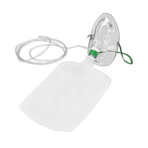 Non-Rebreather Oxygen Mask w/ Reservoir Bag & Tubing Adult