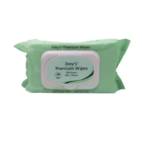 Joey's Premium Wet Wipes with Pop-up Lid - 100 Pack