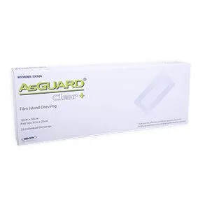Asguard Clear Film Island Dressing 10 cm x 30 cm - 25 Pack