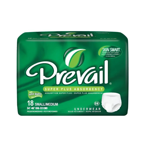 Prevail Super Plus Underwear Unisex 1066ml Small/Medium 18Pk