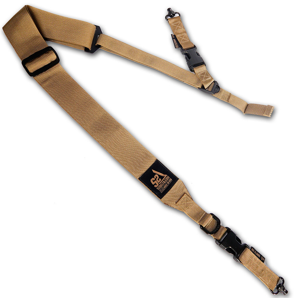 S2Delta - USA Made Premium 2 Point Rifle Sling, Fast Adjustment, Modular At