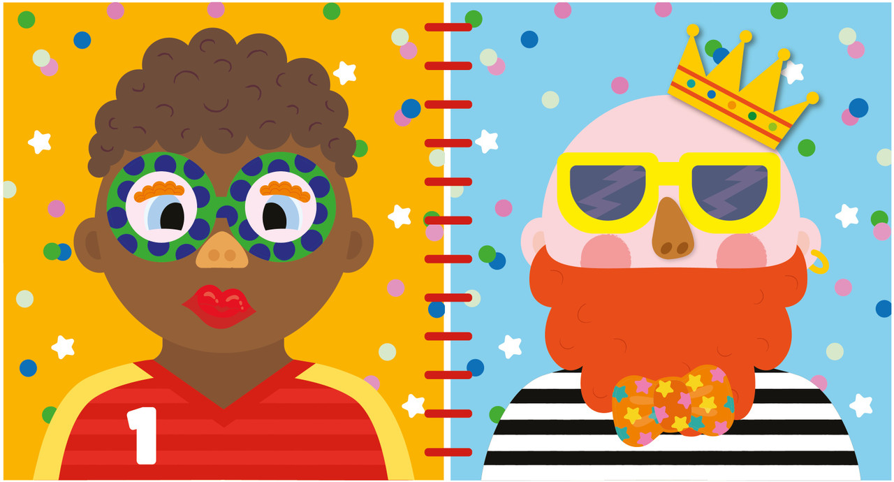 SILICONE STICKER BOOK - SILLY FACES