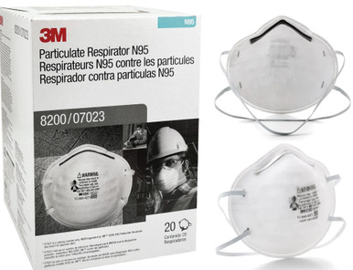 3M Particulate Respirator 8200, N95, 20/Box