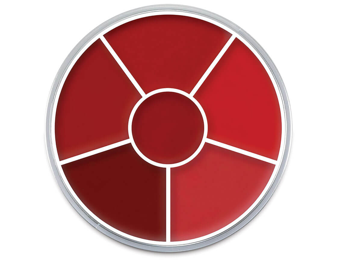 Kryolan lip rouge wheel colour F, 6 colours - Ellisons