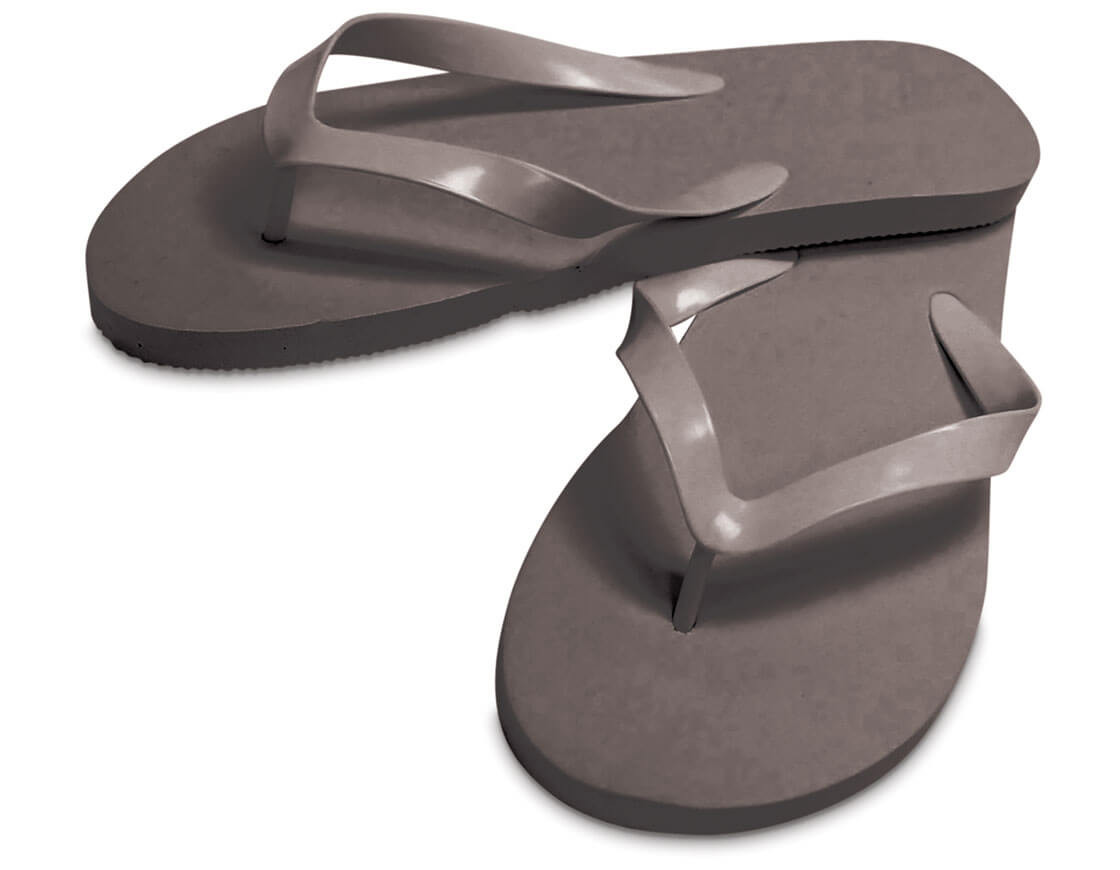 Spa flip flops rubber, XL slate grey (10-12) - Ellisons
