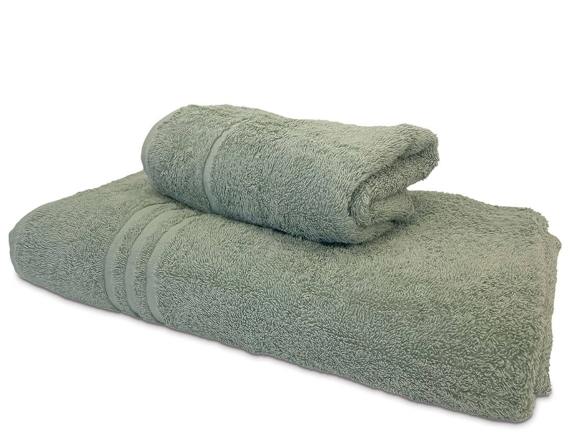 Comfy hand towel, sage green - Ellisons