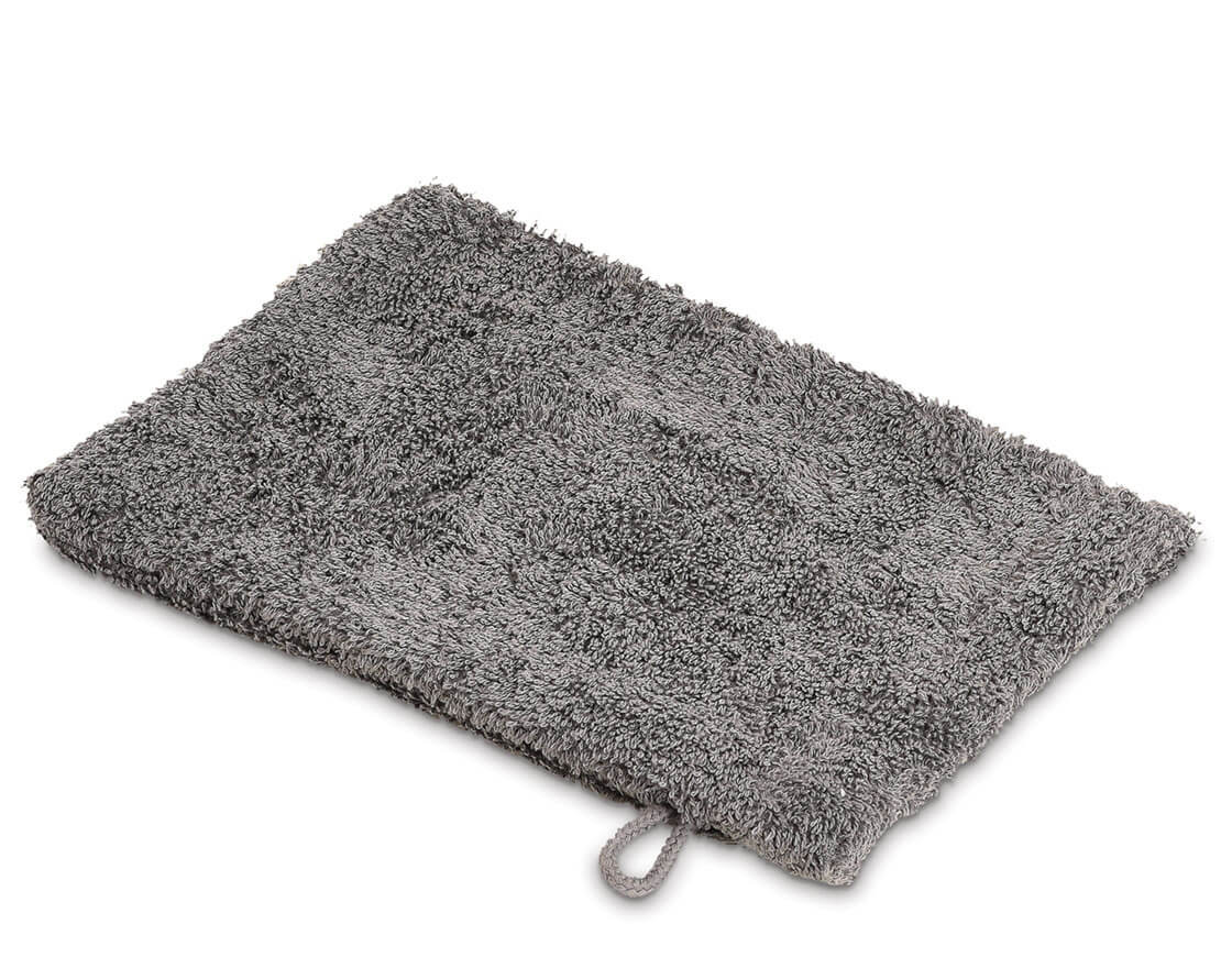 Salon facial towelling wash mitt, slate grey - Ellisons