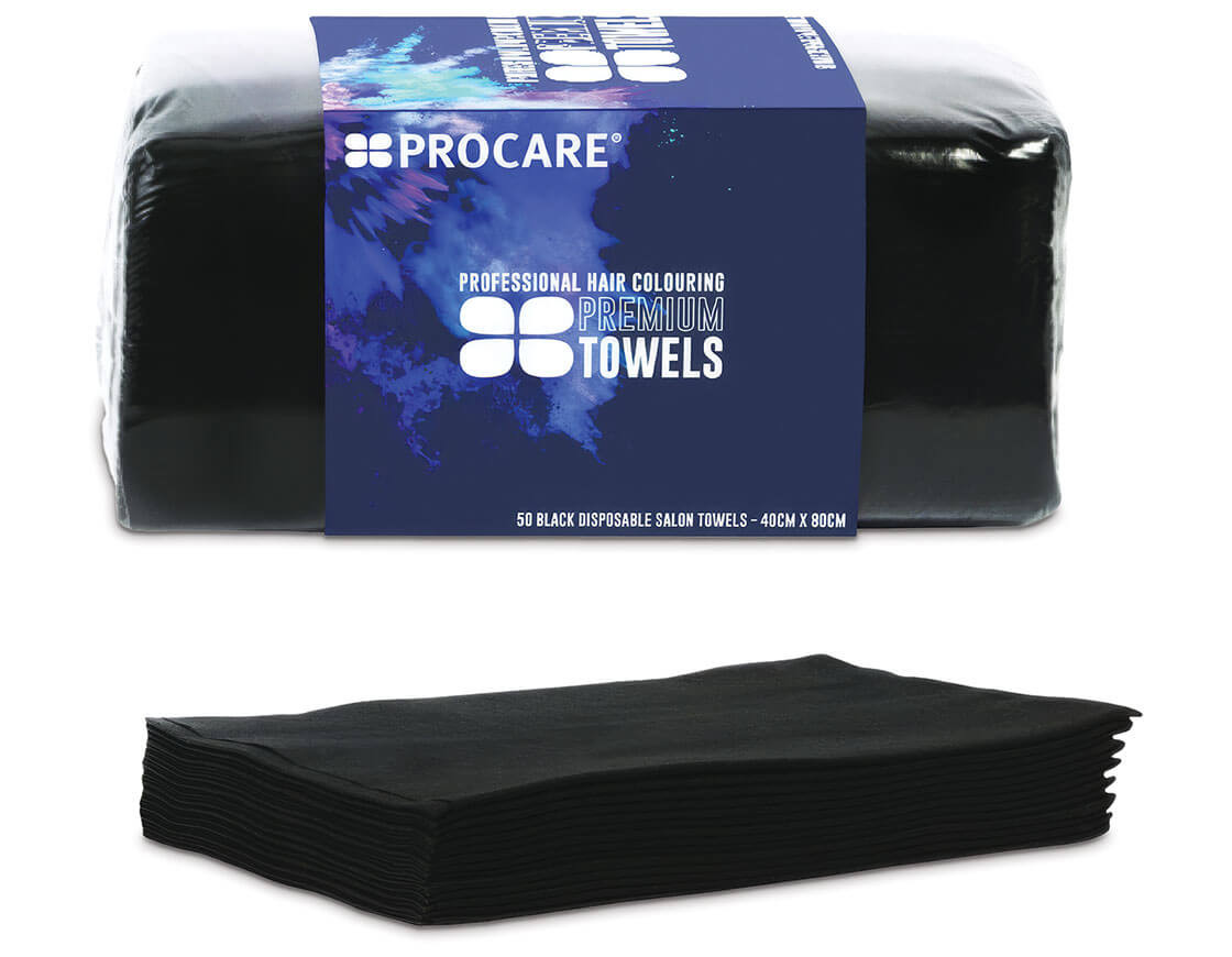 Procare disposable towels, black (50) - Ellisons