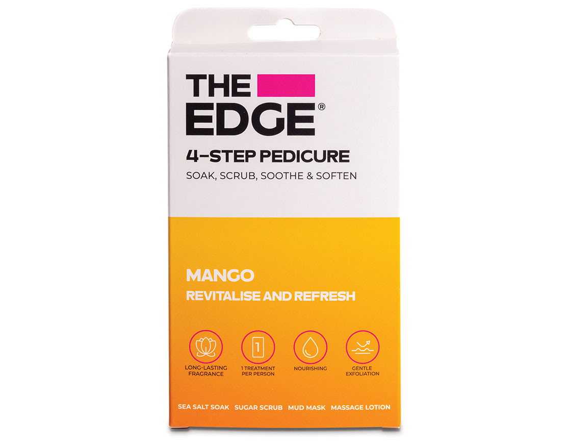 The Edge 4 Step Pedicure Kit Pack, Mango