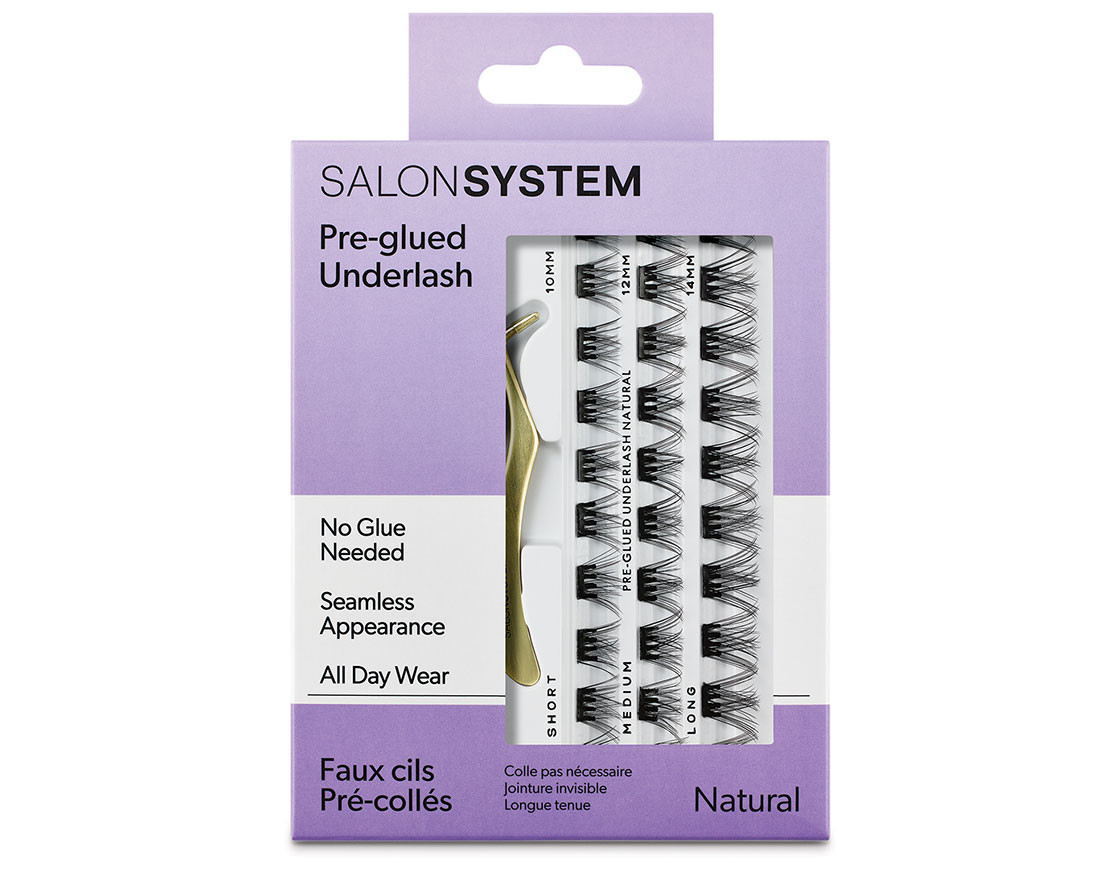 SALONSYSTEM under lash pre-glued kit natural, mixed