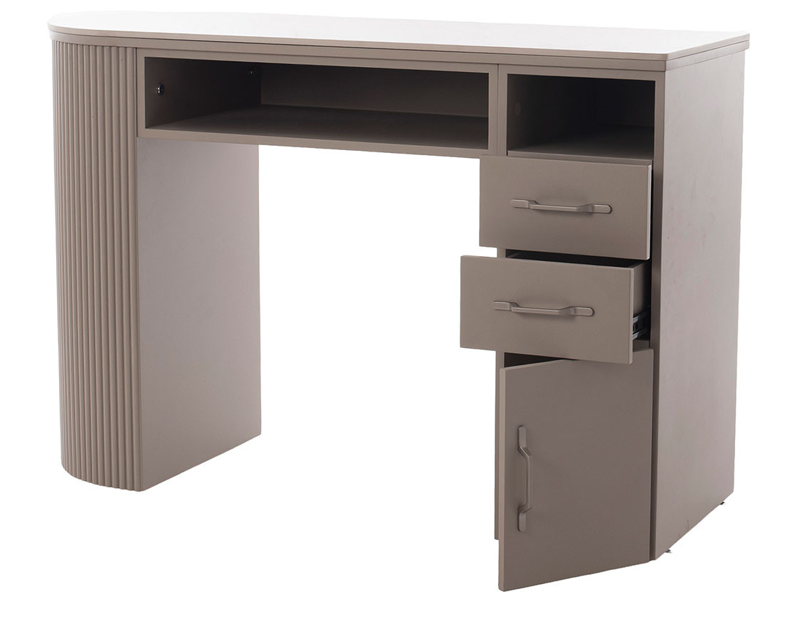 Esthetix Francesca Nail Desk, Grey | Ellisons
