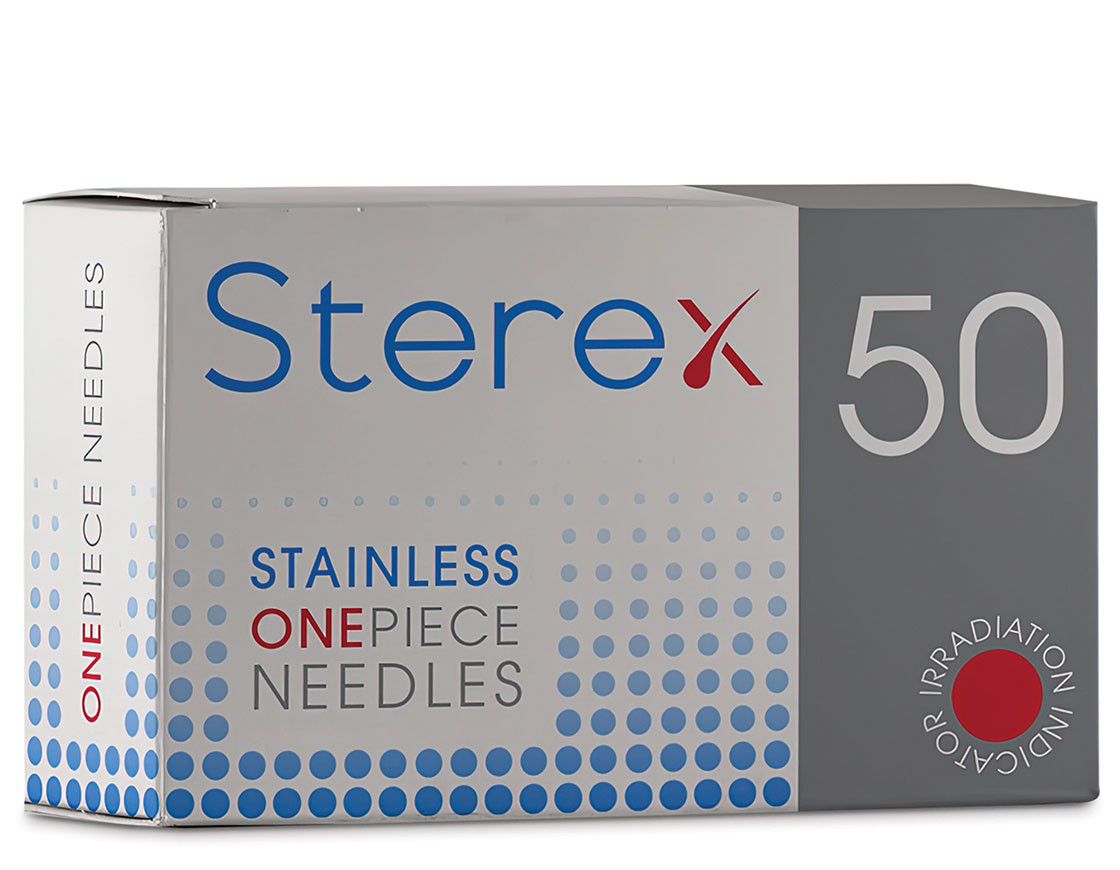 Sterex electrolysis needles one piece F5S short (50) - Ellisons