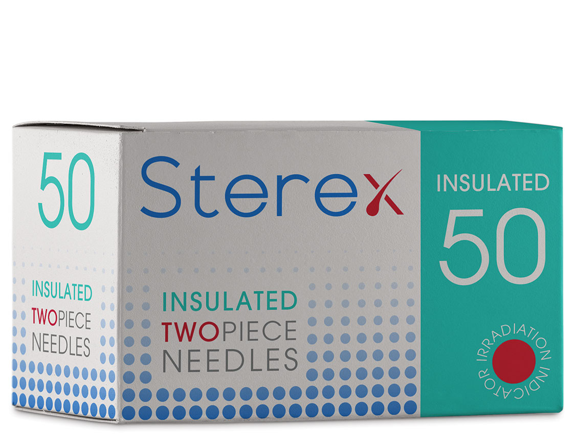 Sterex needles insulated two piece F3I short (50) - Ellisons