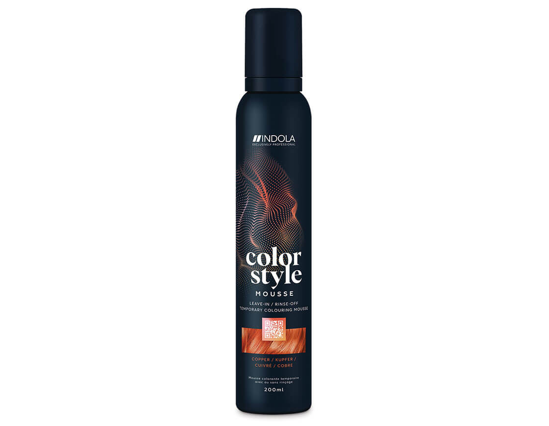 Indola Color Style mousse 200ml, copper - Ellisons
