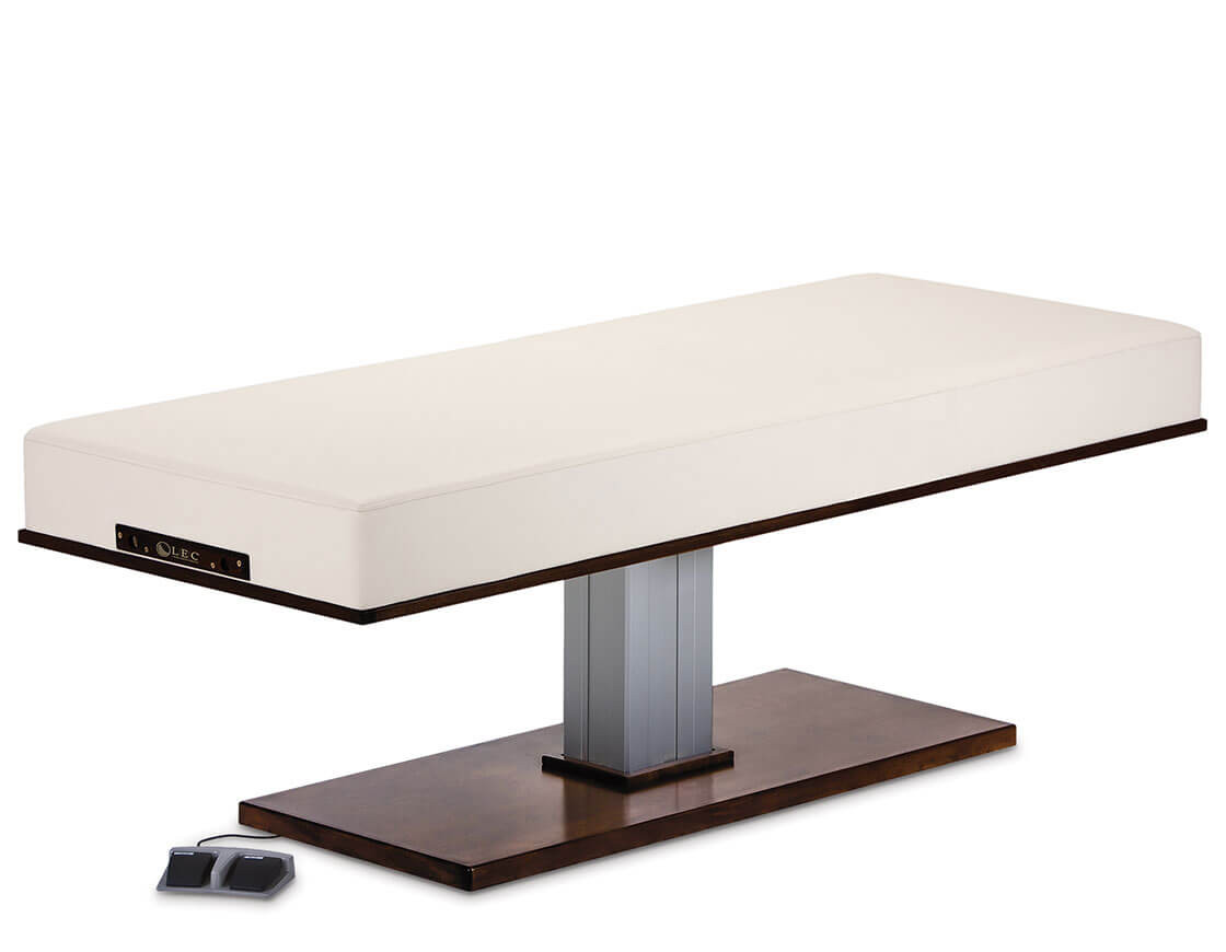 Pedestal electric lift table, flat top - Ellisons