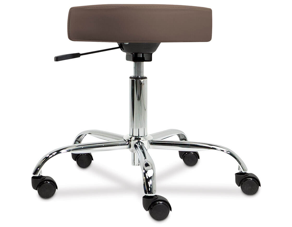 Pneumatic rolling stool without back, standard height - Ellisons