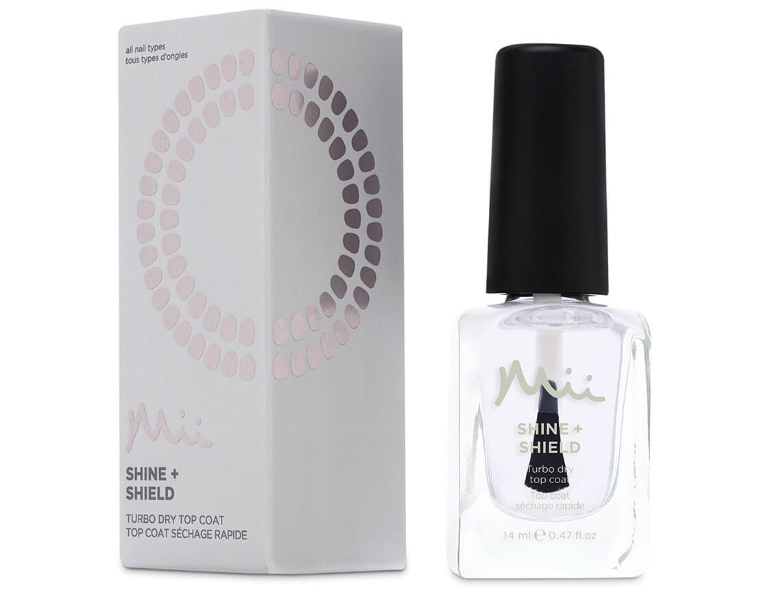 Mii shine and shield turbo dry top coat 14ml - Ellisons