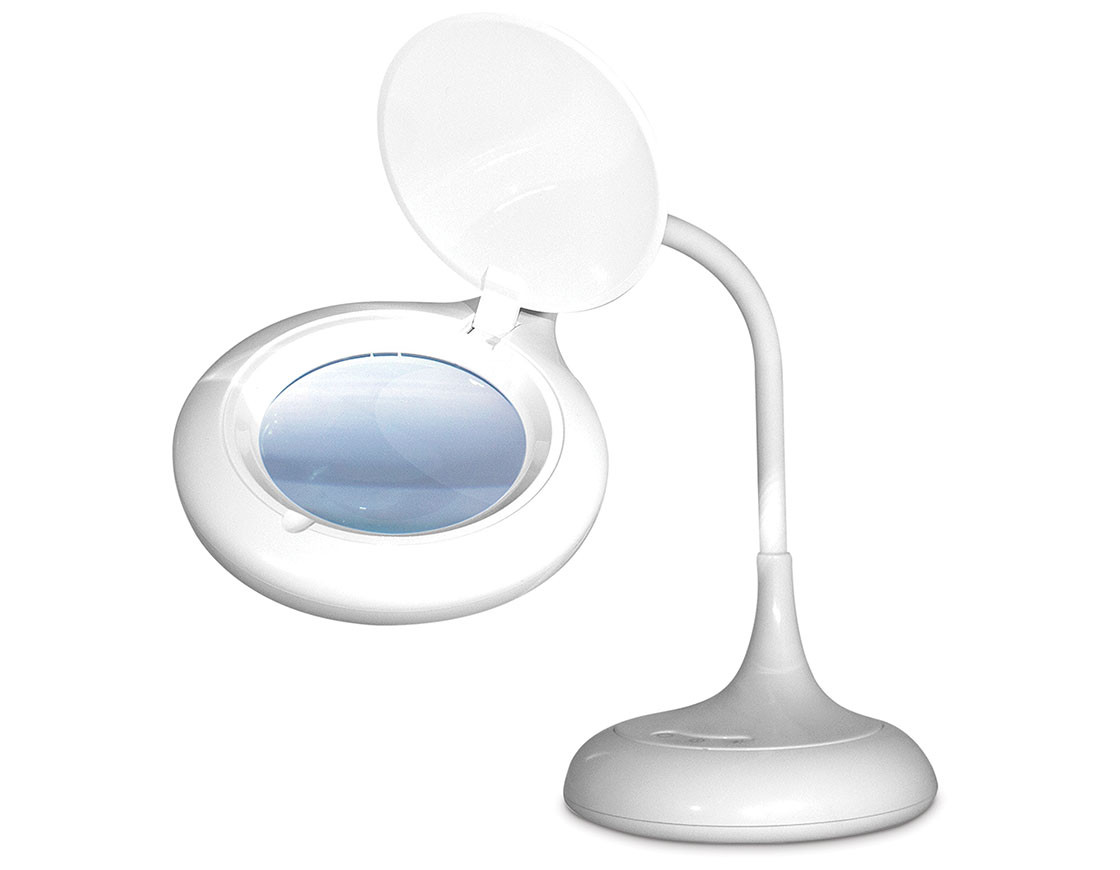 Native Lighting Chameleon desk magnifier lamp, white - Ellisons
