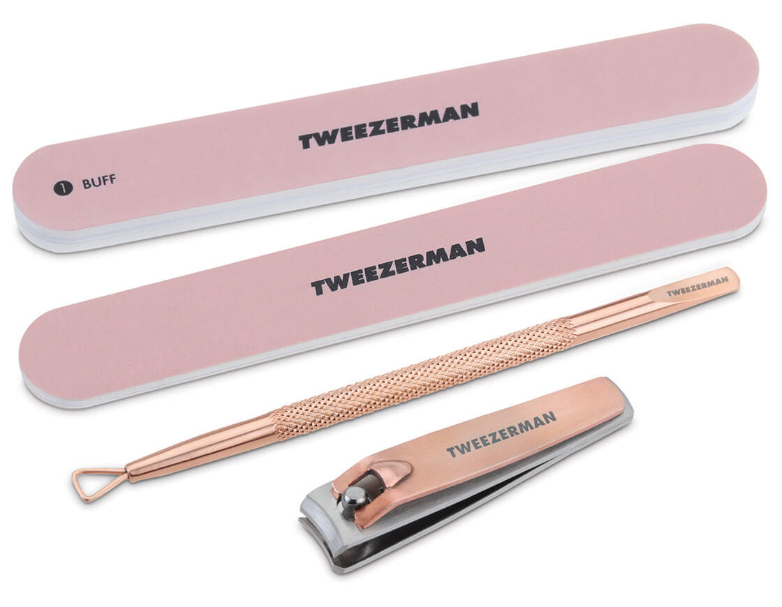 Tweezerman rose gold manicure set - Ellisons